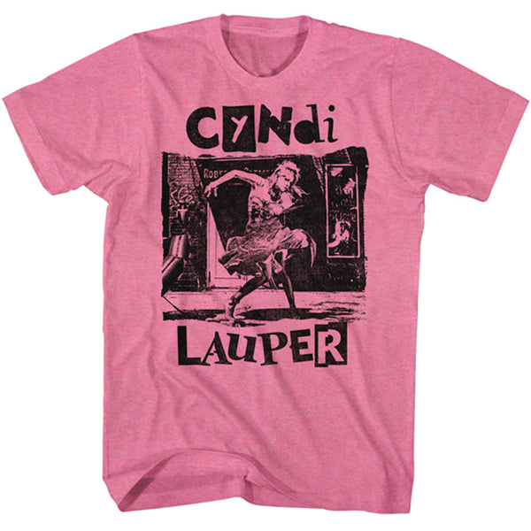 Cyndi Lauper - Torn Note Dance - Retro Pink Heather t-shirt – burning ...