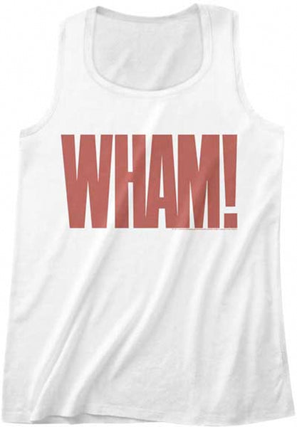 Wham-Wham Logo-White Tanktop t-shirt – burning airlines