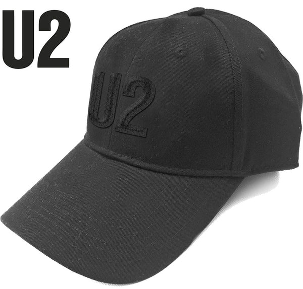 U2 - Black Logo - Black OSFA Baseball Cap – burning airlines