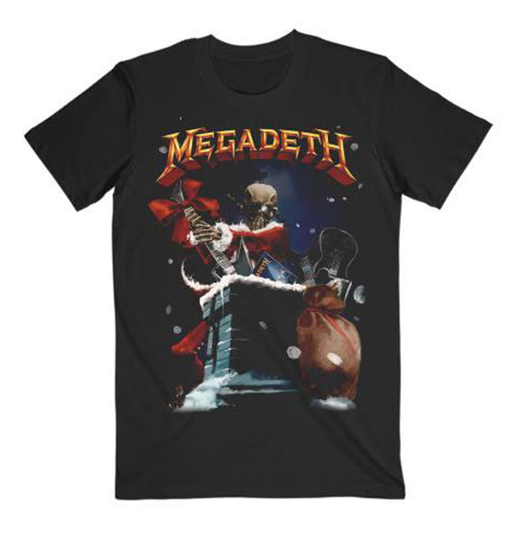 Megadeth - Santa Vic Chimney - Black T-shirt – burning airlines