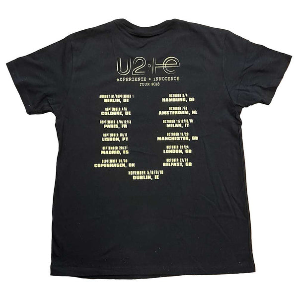 U2 - Logo 2018 Tour w/ backprint-Limited Edition Tour stock - Black T ...